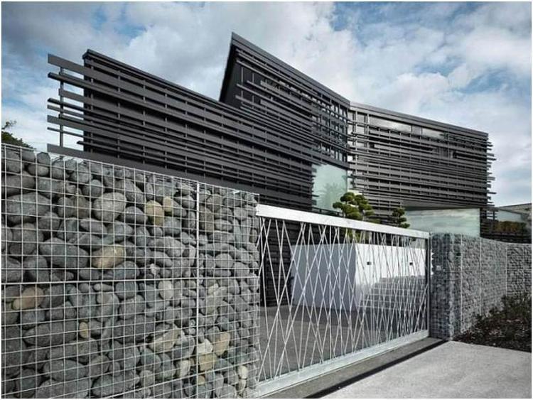 10 Inspirasi Desain Pagar Batu Alam yang Minimalis dan Modern - Sinar ...
