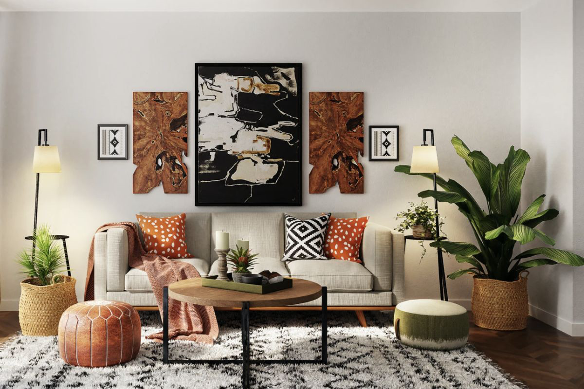 5 Ide Dekorasi Ruang Tamu Bohemian Minimalis