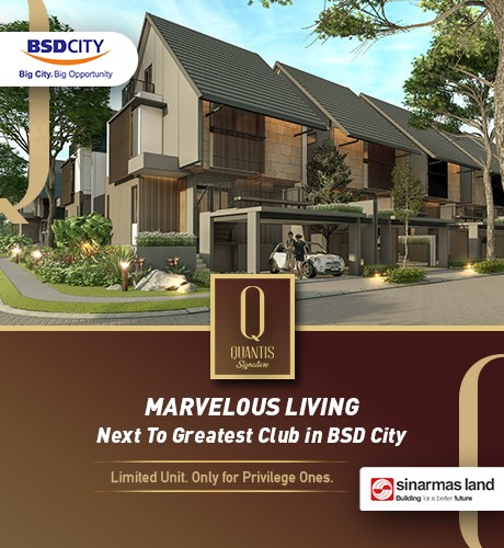 Dijual Rumah Cluster Quantis Signure at BSD City BSD City